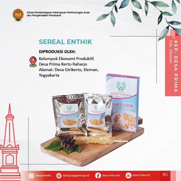 Sereal Enthik Girikerto | Prima Center Desa Mandiri Budaya